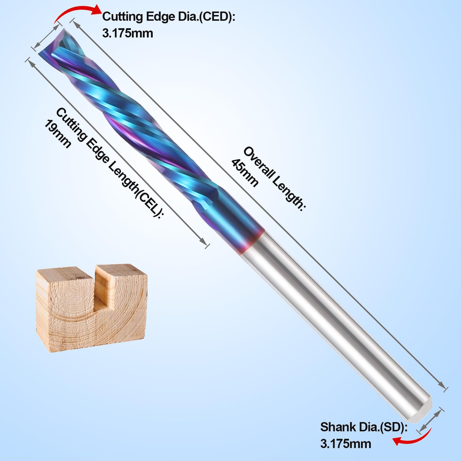 Snapklik.com : HQMaster Compression Router Bit Up&Down Cut 1/8" Shank ...