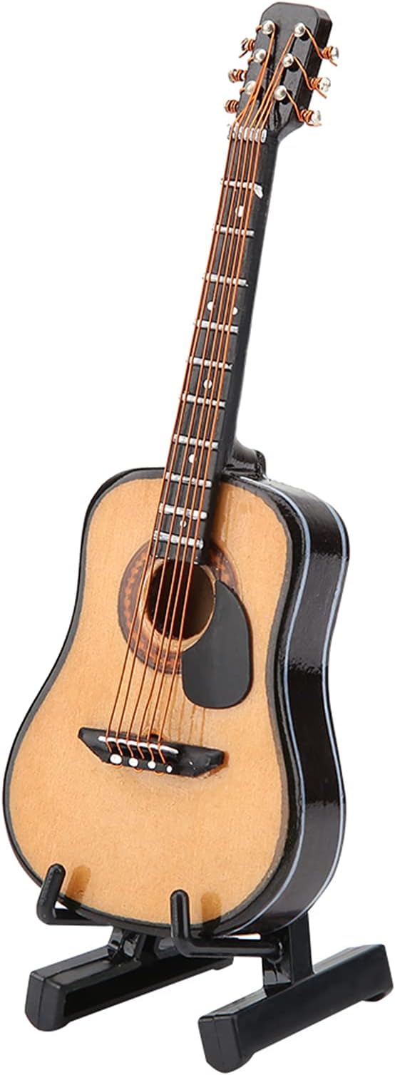 Amazon.com: Miniature Guitar Model Decor, Wooden Miniature Guitar with ...