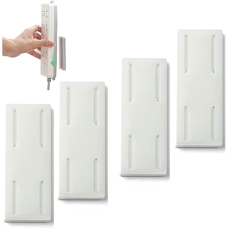 Amazon.com: ACKLLR 4 Pack Self Adhesive Power Strip Holder Fixator Wall ...
