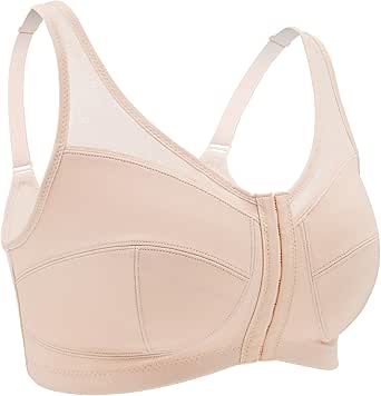 Arm Ma Front Closure Bra Women Wireless Plus Size(Beige,36C/D) at ...