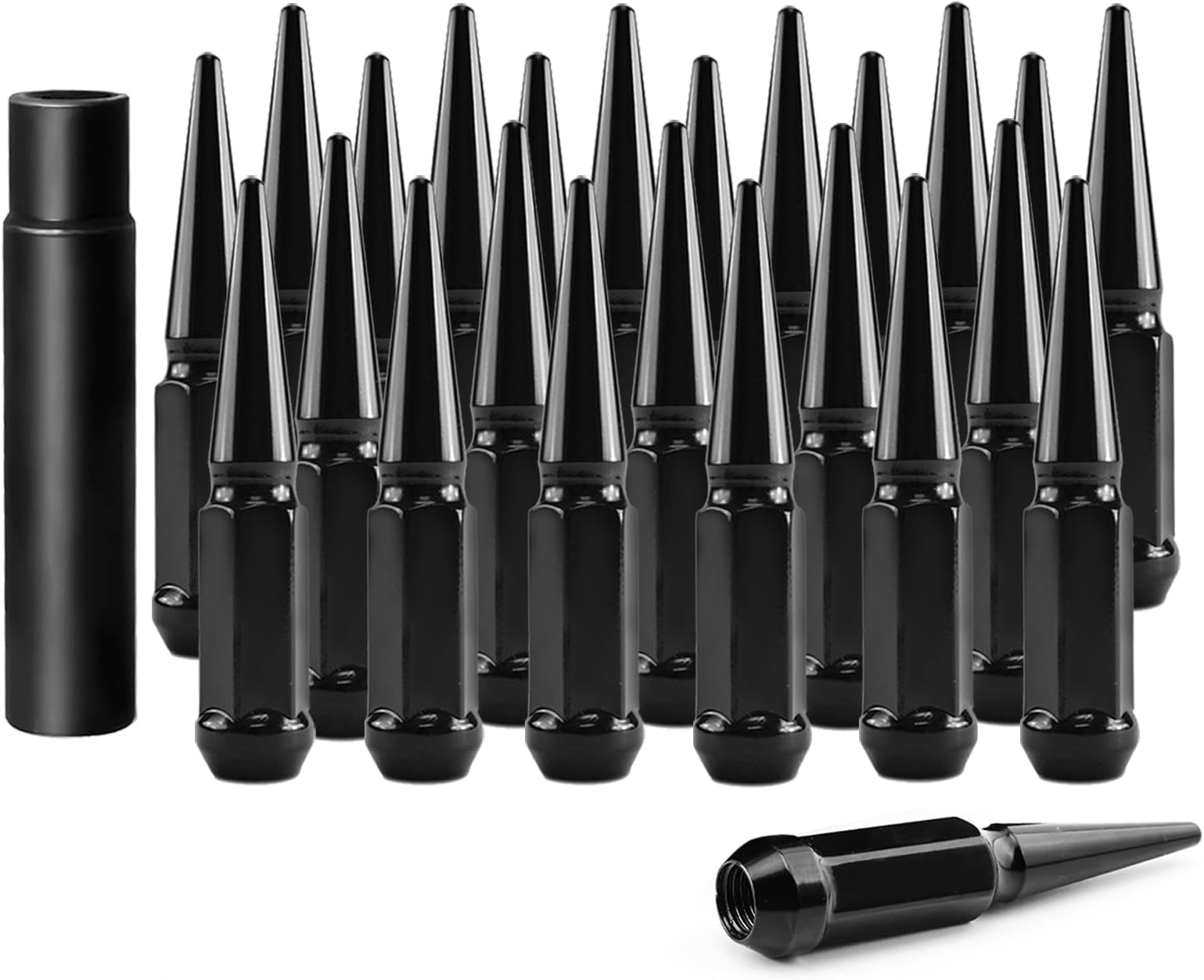 Amazon.com: Set of 32, 14 mm x 1.5 Wheel Spike Lug Nuts, M14x1.5 ...