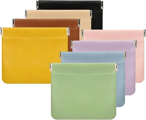 Amazon.com: EREBLOOM Leather Pouch, Personalized Snap Closure Leather ...