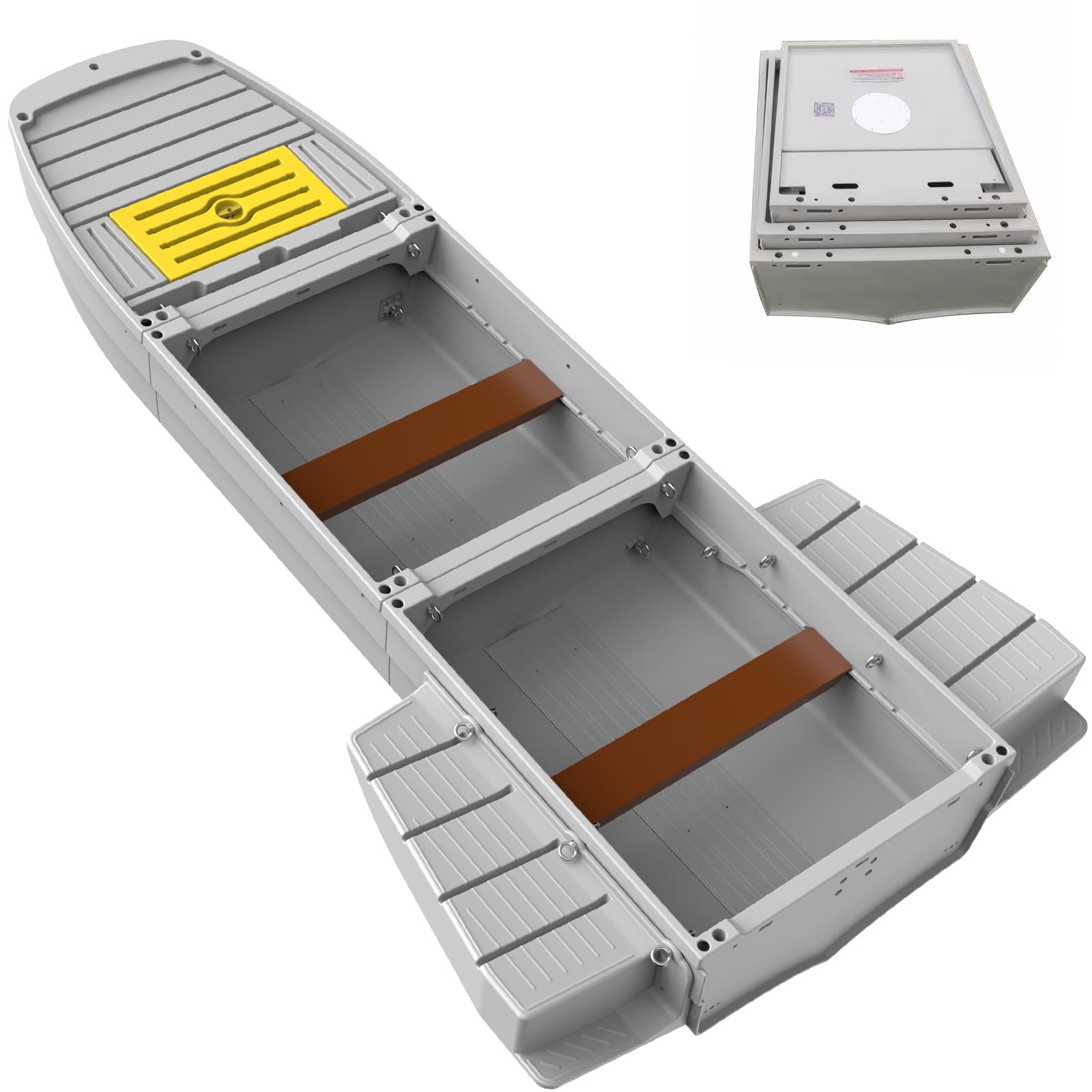 Amazon.com : LOTKEY Fishing Kayak Boat Folding: PE Modular Boat with ...