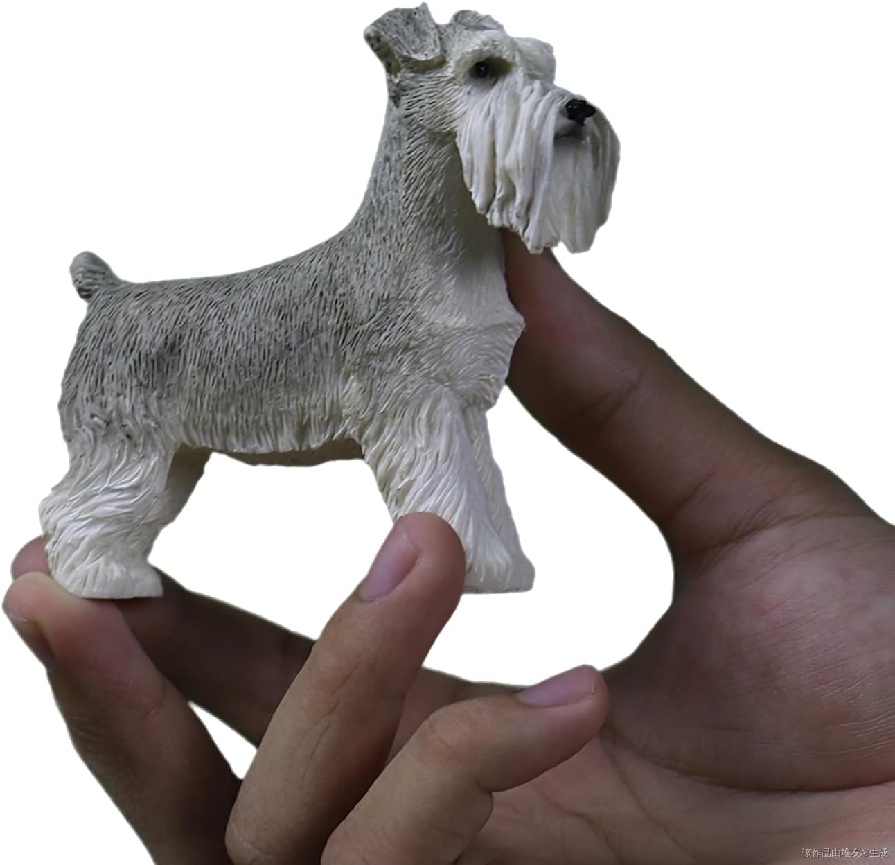 Amazon.com: TALKLEK 2.95" Realistic Schnauzer Figurine, Small Resin ...