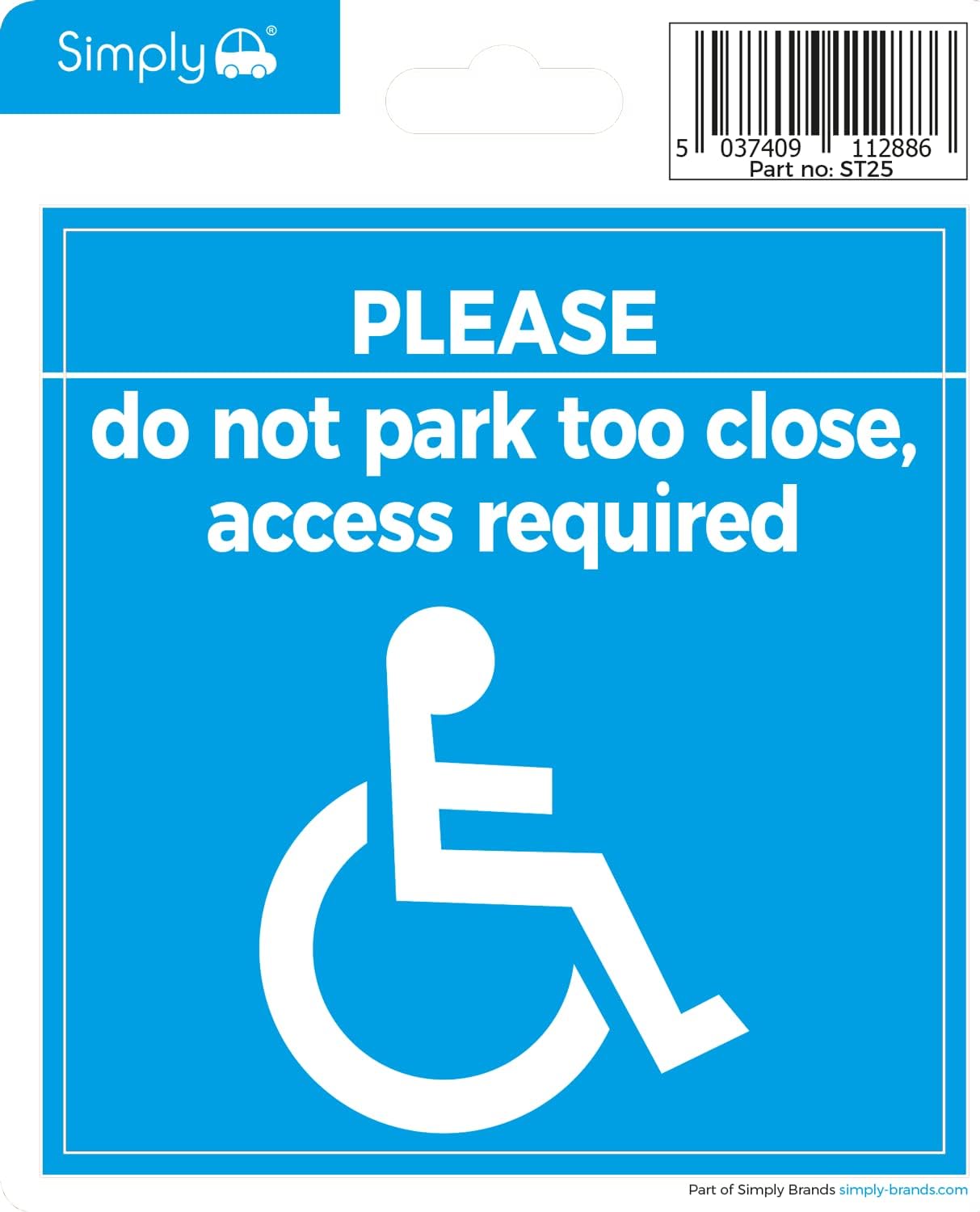 Disabled Please Leave 3 Metres for Access Self Adhesive Vinyl Car Van ...