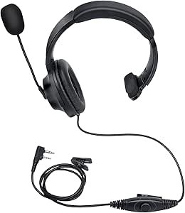 Amazon.com: Renastar Overhead Earpiece with Boom Mic K1 Plug Two Way ...