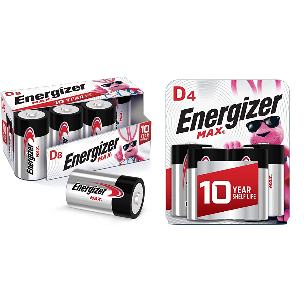 Amazon.com: Energizer Max D Batteries, Premium Alkaline D Cell ...
