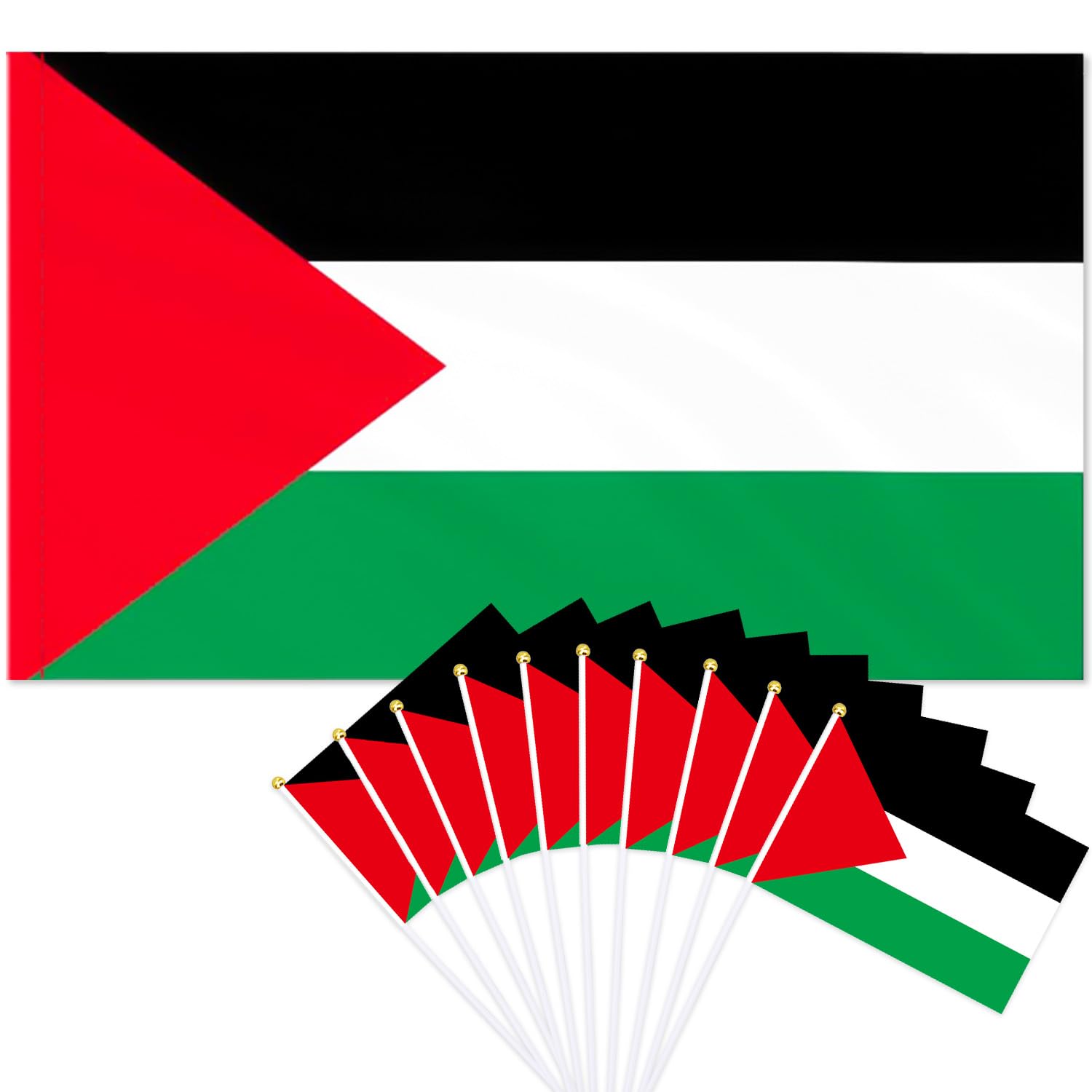 Palestine Flag 11PCS TENVAVA 150 x 90cm Palestinian Flag Large X1PC ...