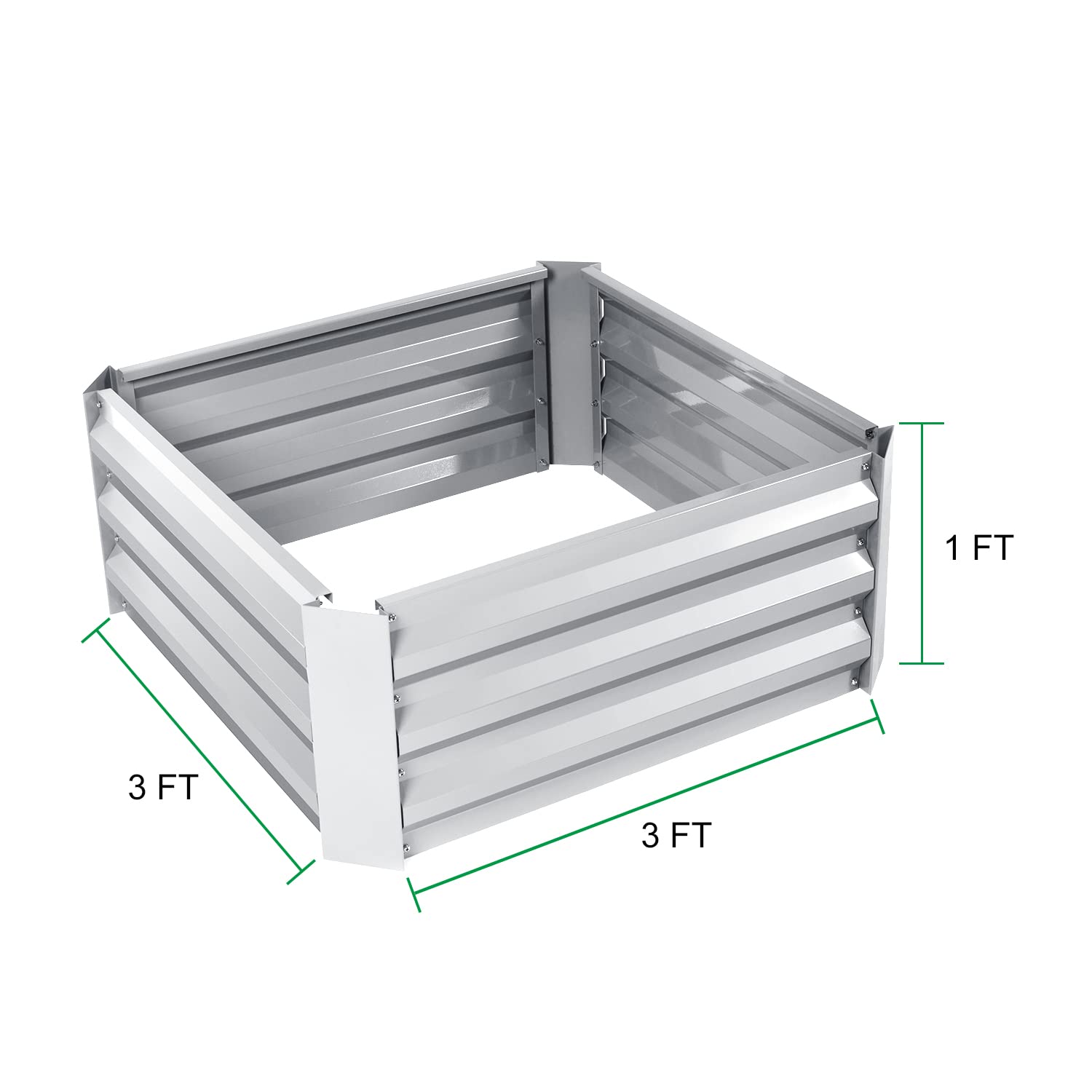 Snapklik.com : DCP Raised Garden Bed 3x3ft Metal Garden Bed Kit ...