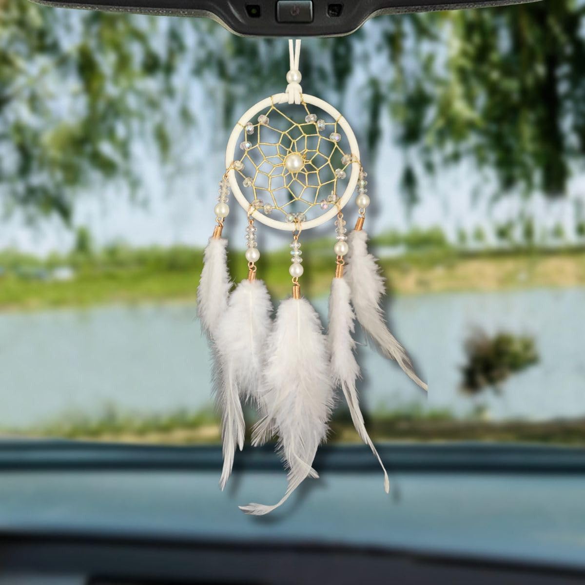 Amazon.com: XEYOLHON Dream Catcher for Car Boho Rear View Mirror ...