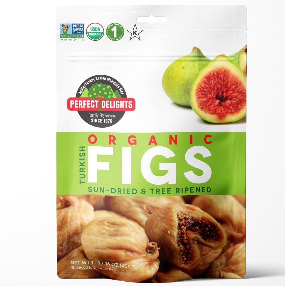 Amazon.com: Perfect Delights Organic Turkish Figs, Vegan, Sun-Dried ...
