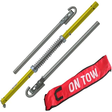 Ballshop 2 Ton Towing Bar 1.8m Heavy Duty Buffer Tow Pole Pulls Steel ...