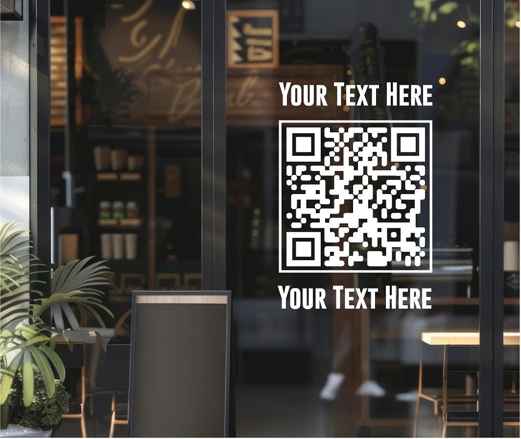 Amazon.com: QR Code Decal Sign For Office Business Hours Sign Decal ...