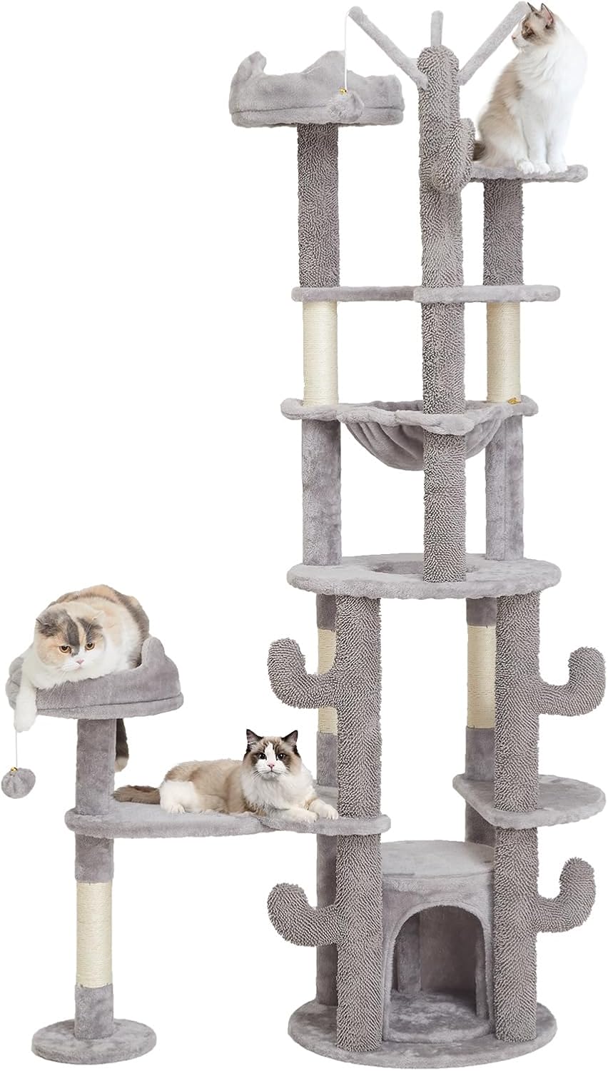 Amazon.com: M&Catree Cat Tree 71" Tall Large Cat Tower for Indoor Cats ...