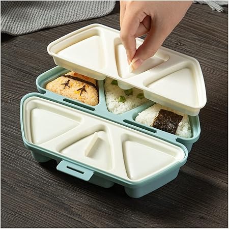 Amazon.com | Sunormi Triangle Sushi Mold 6 at Once Cavity Press Onigiri ...