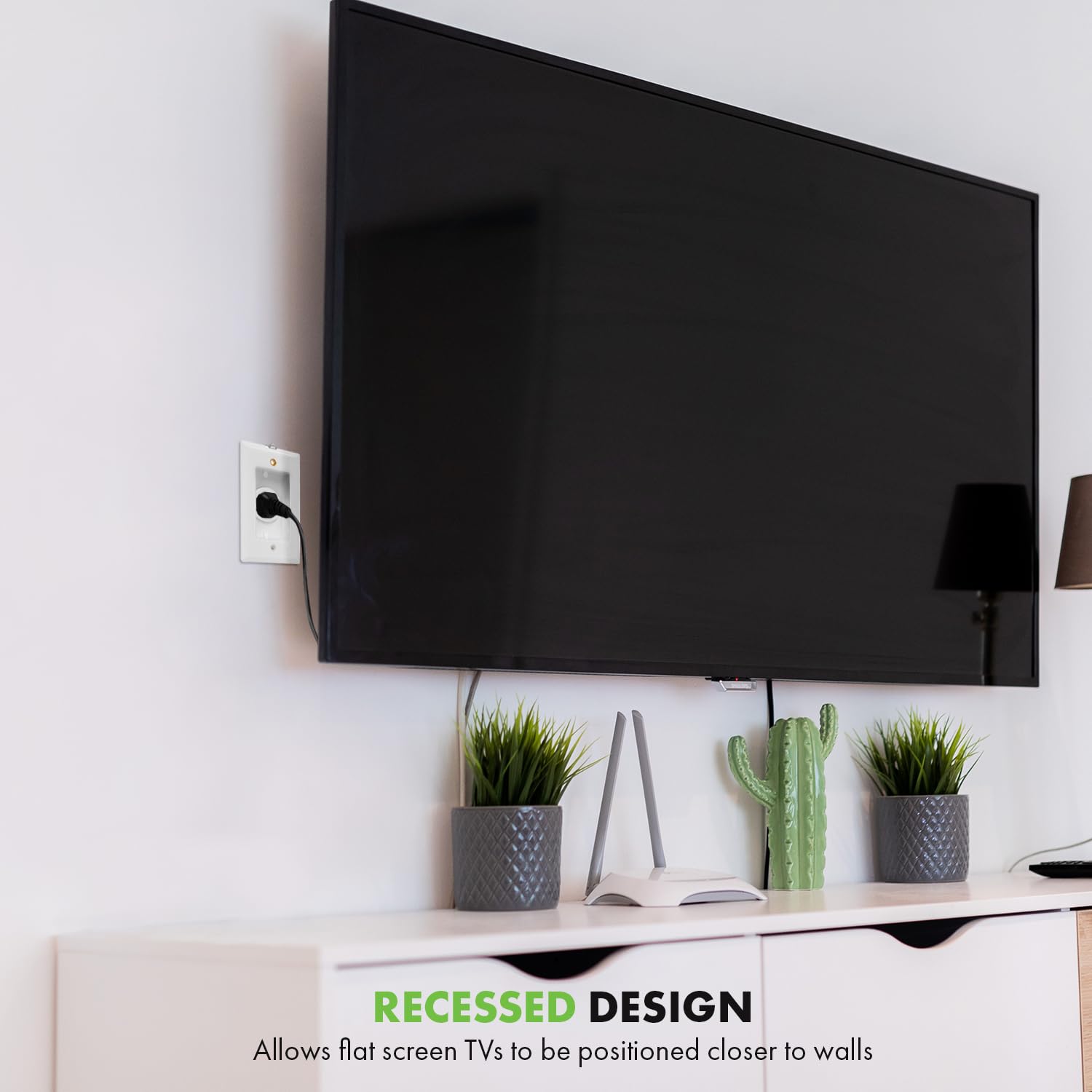 Black Recessed Clock Receptacle Recessed Outlet Installation