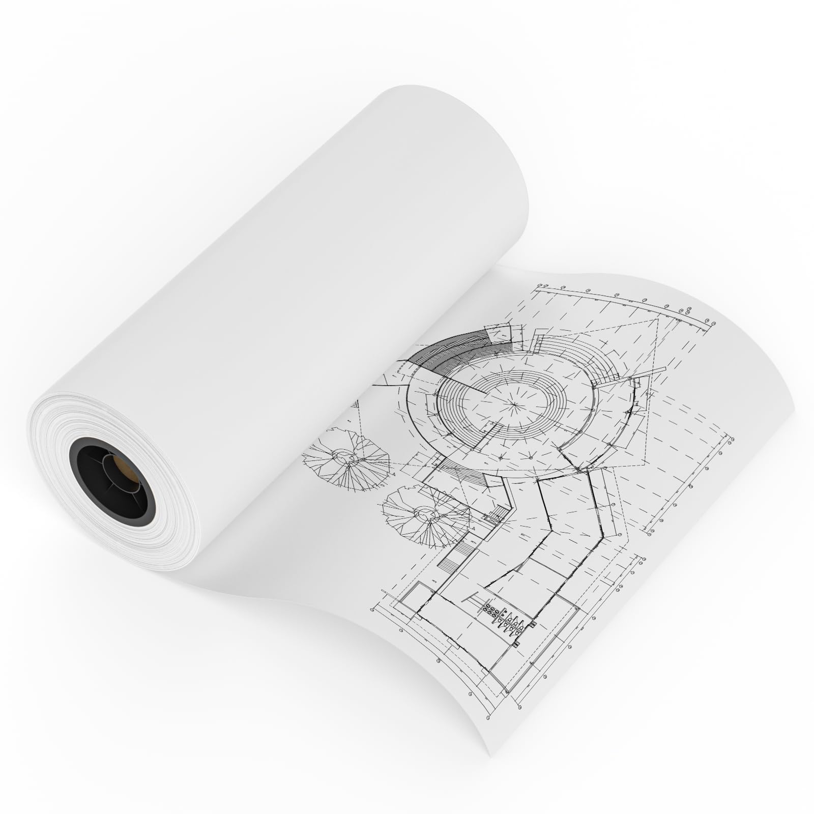 Snapklik.com : Wide Format Paper 24" X 150 Plotter Paper 1 Rolls CAD ...