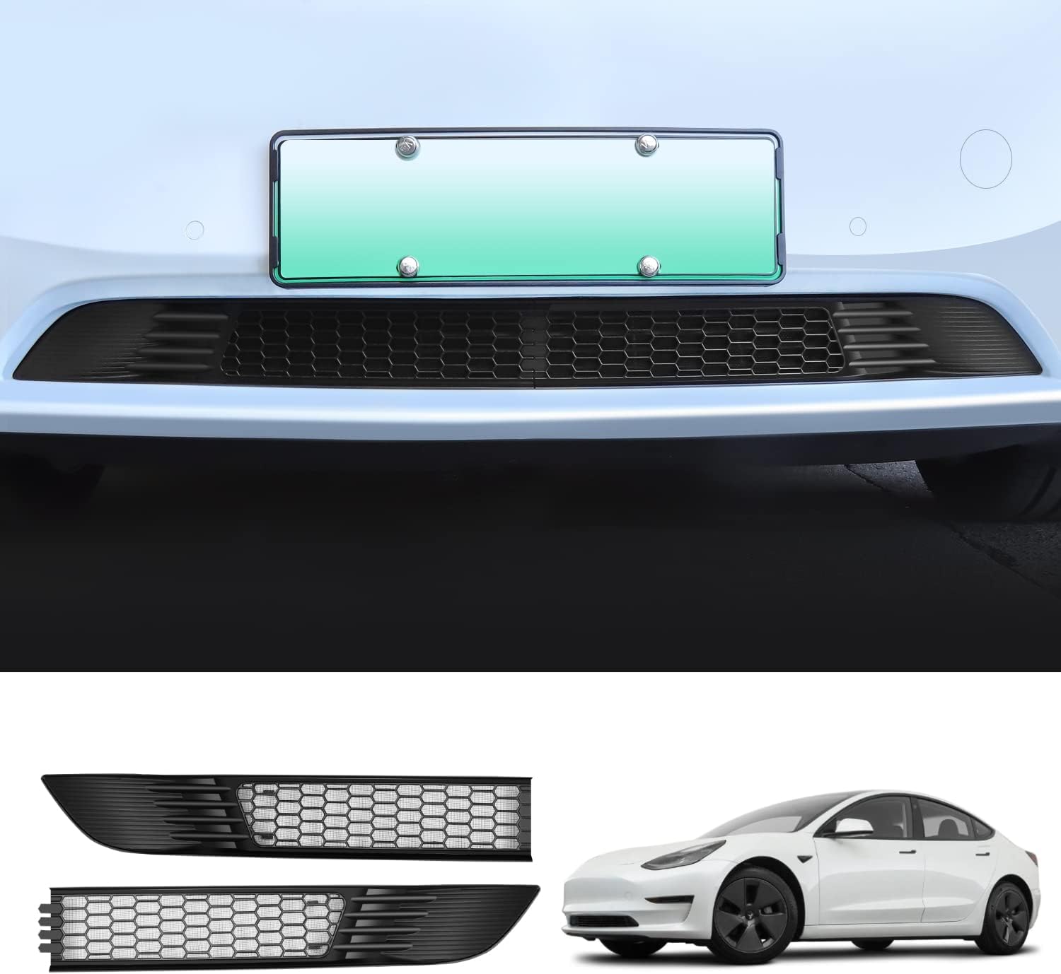 Amazon.com: KUNIST Grille Mesh Inserts for Tesla Model 3 Front Air ...