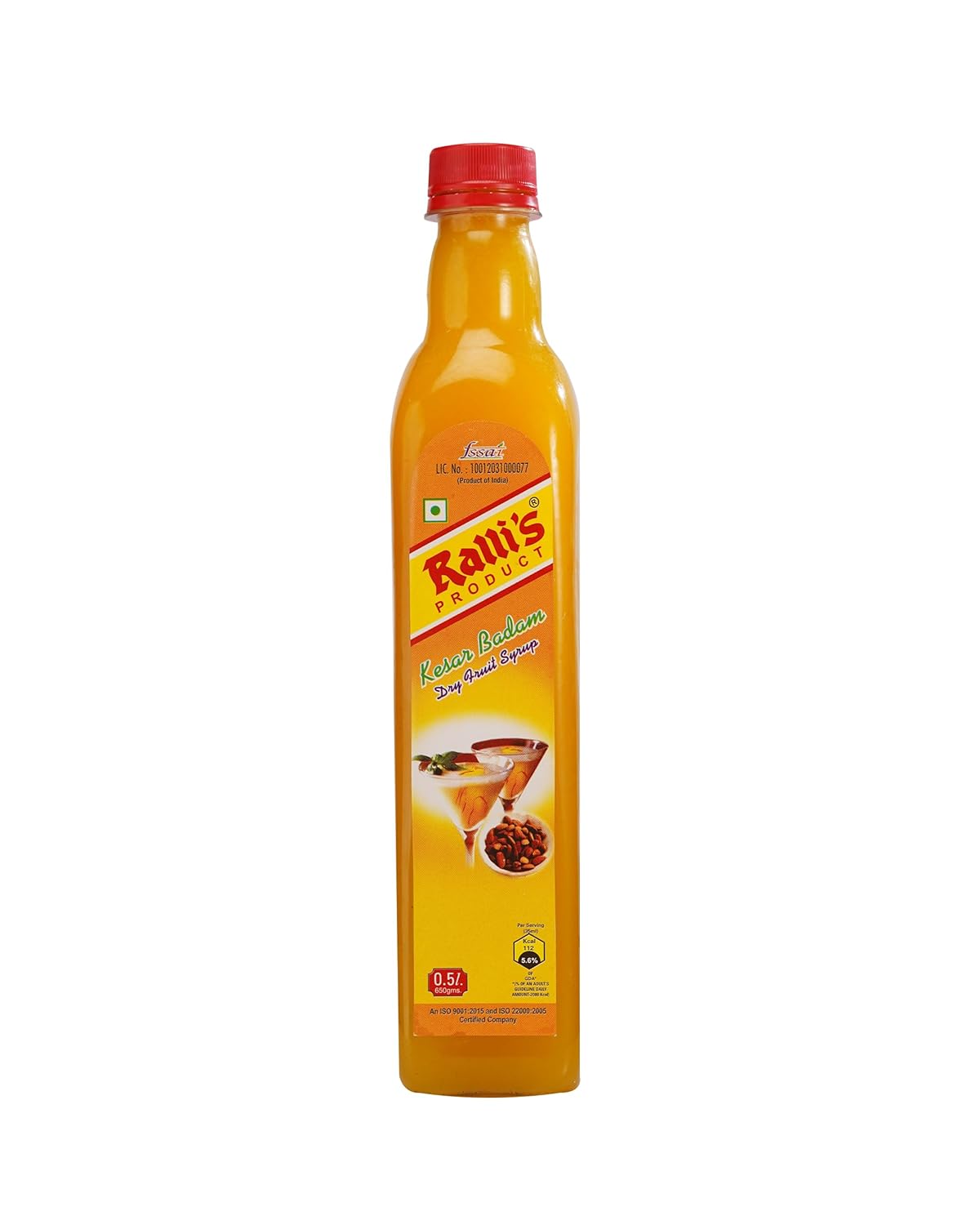 Ralli's Kesar Badam Syrup Sharbat 500ml | Premium Instant Refreshing ...