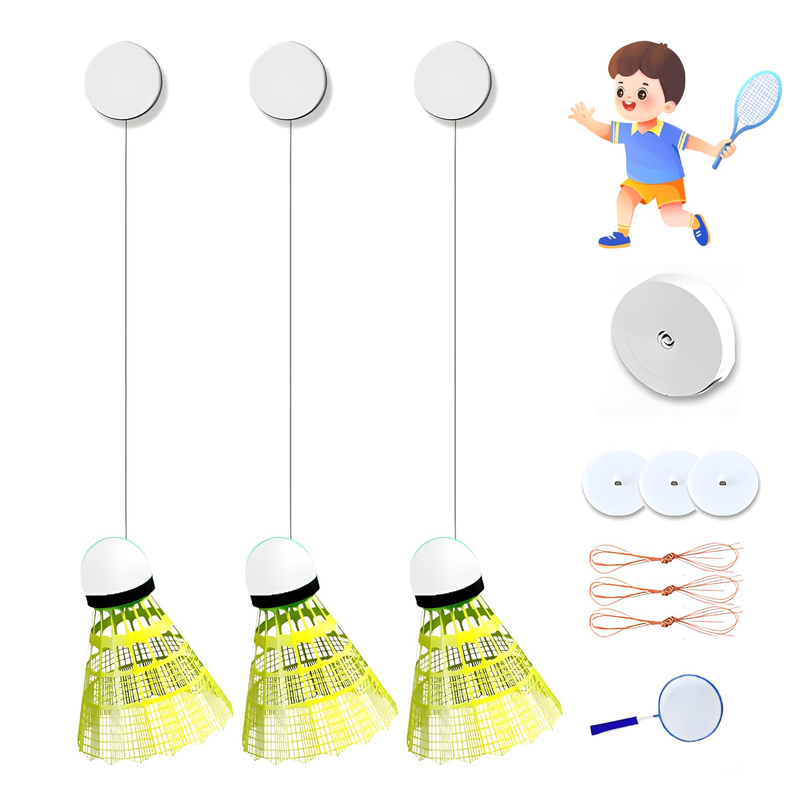 Amazon.com : Automatic Rebound Badminton Trainer, Badminton Rebound ...