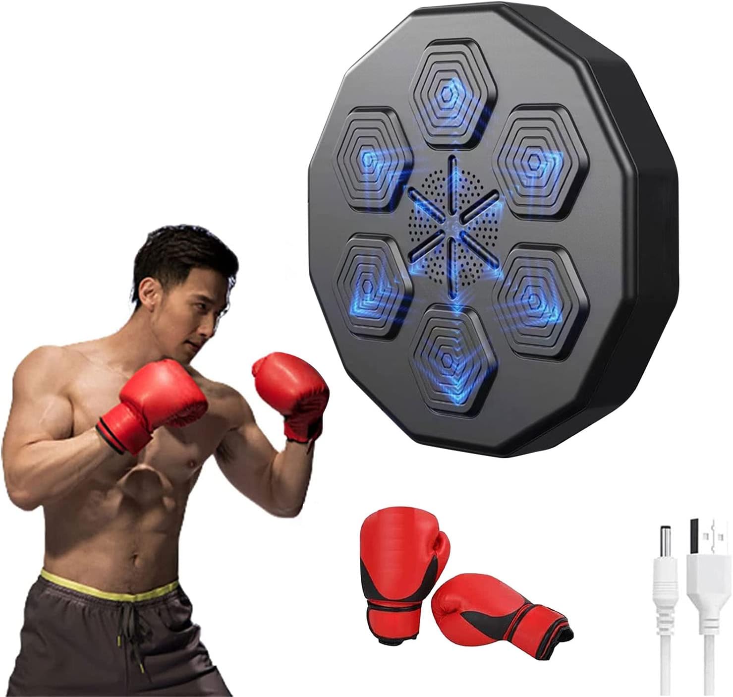 Mpared Smart Boxing Machine With LED Lighting Effect Boxing Punching ...
