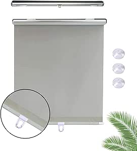 Amazon.com: Adjustable Blackout Curtains,with Suction Cups,No Drilling Roller Blinds,Temporary ...