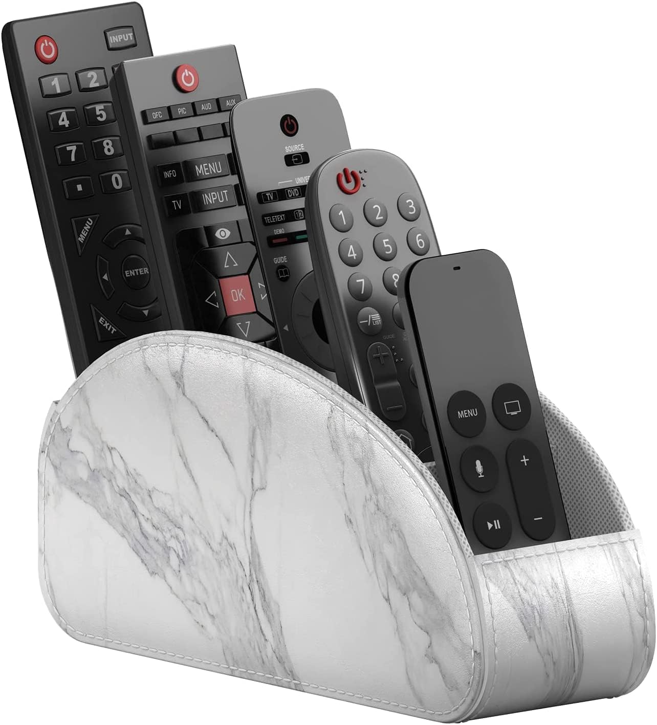 Amazon.com : AUVAHOX Remote Control Holder, Faux Leather Remote Caddy ...