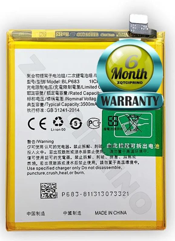 ZQTCIPRINO® Original BLP683 Battery for Oppo K1 / A7X / A7S / F9 4 ...