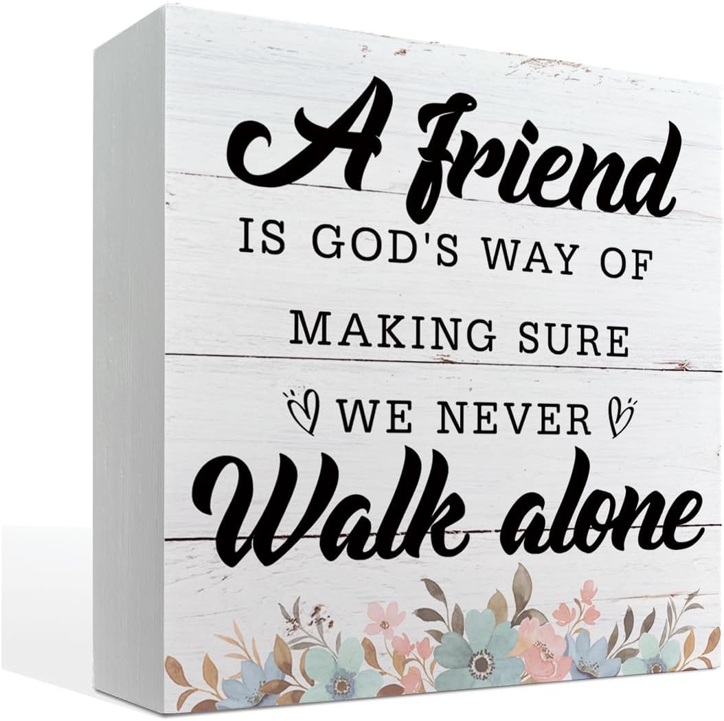 Amazon.com: Friendship Sign, Christian Decor, Box Sign Tabletop Decor ...