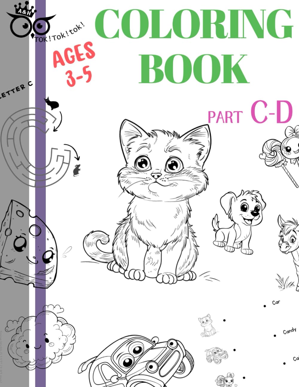TOKToktok coloring book AGES 3-5 PART C-D: TOKToktok alphabets coloring ...
