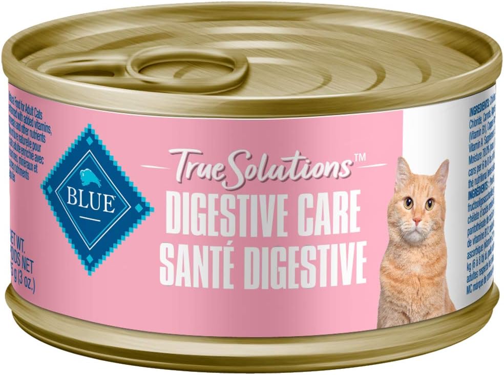 Blue Buffalo True Solutions Natural Adult Wet Cat Food, Digestive Care, 85g cans (Pack of 24 ...