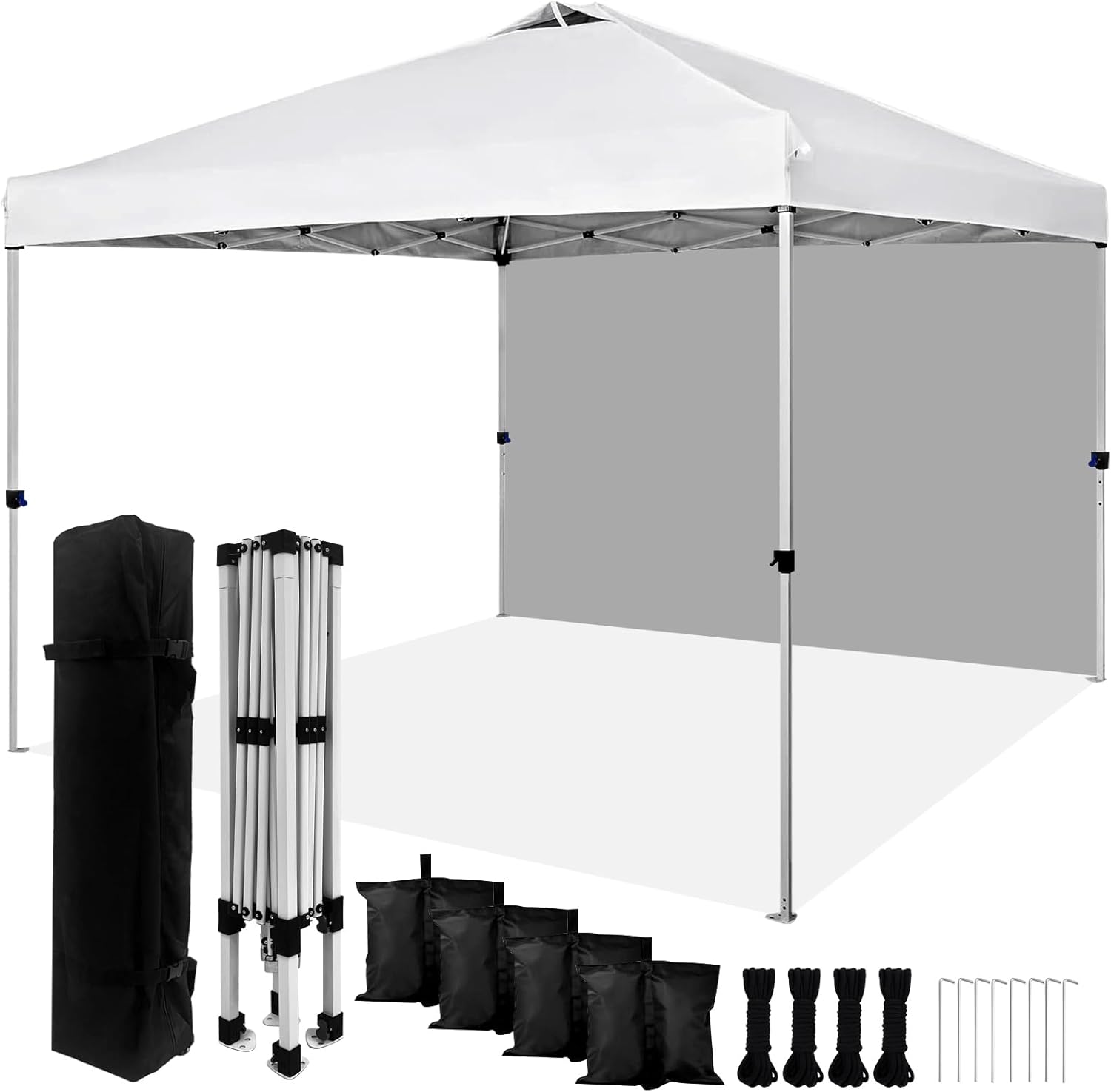 10x10 Pop Up Canopy Tent with Sidewalls, Heavy Duty Easy up Outdoor ...