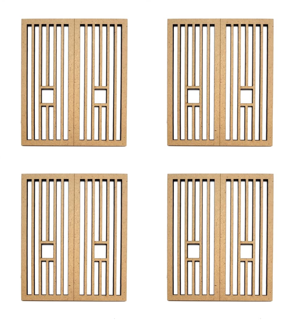 MDF Colonial Window Frame | 4 Inch Laser Cutout (Window Frame 3 ...