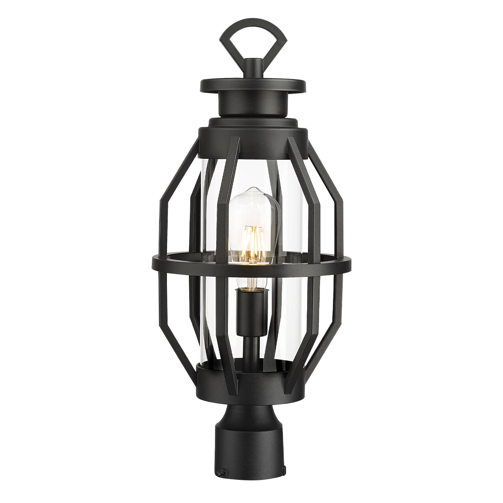 Emliviar Large Outdoor Post Light, 21 Inch Farmhouse Lamp Post Light ...