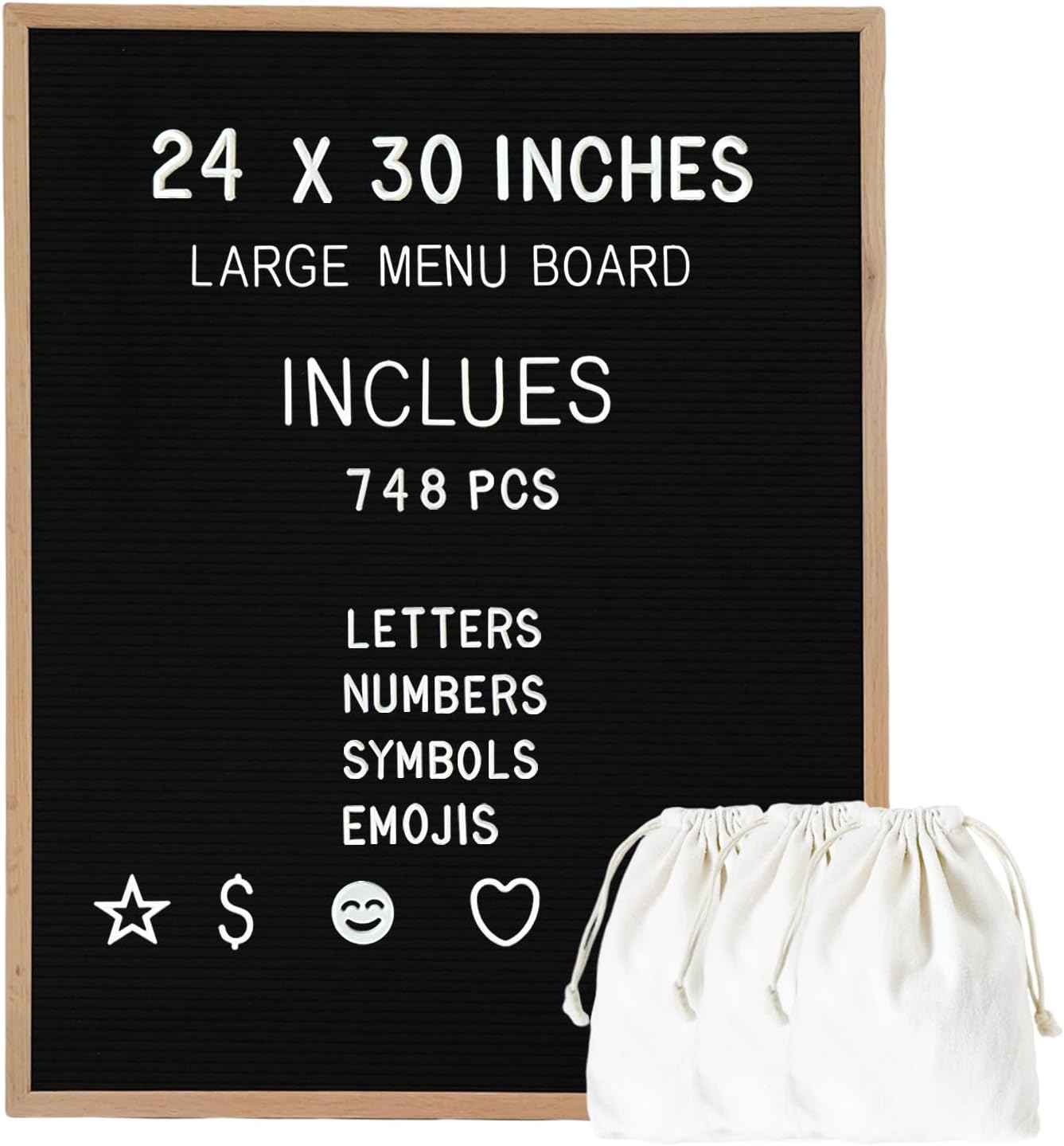 Amazon.com : Pink Felt Letter Board 10x10 Inches – Changeable Message ...