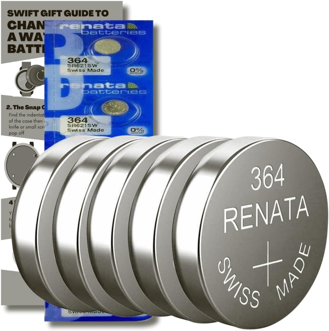 Duracell SR621SW 364 - SR60 - RW320 1.5V Silver Oxide Battery: Amazon ...