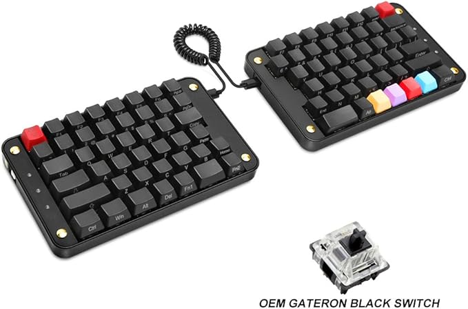 Amazon.com: Koolertron Programmable Split Mechanical Keyboard with OEM ...