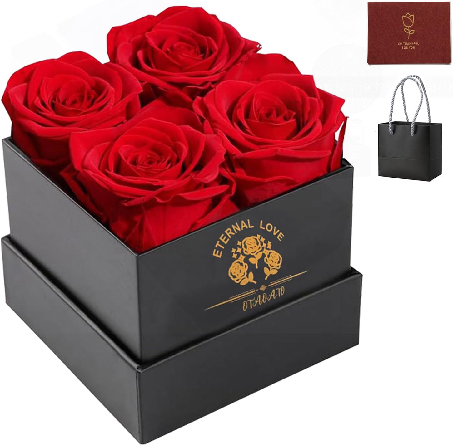 Amazon.com: OTAOATO Flowers for Delivery Prime - Roses in a Box - Fresh ...