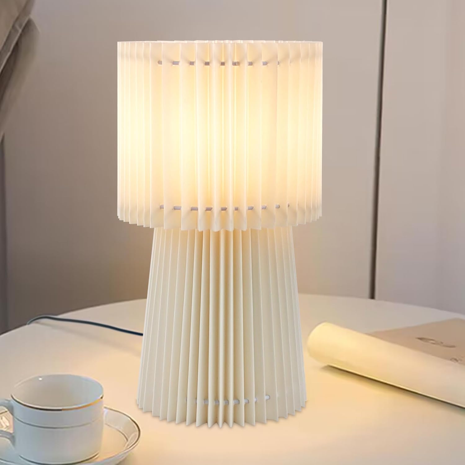 Shineled Small Table Lamp for Bedroom, Minimalist Bedside Lamps for ...