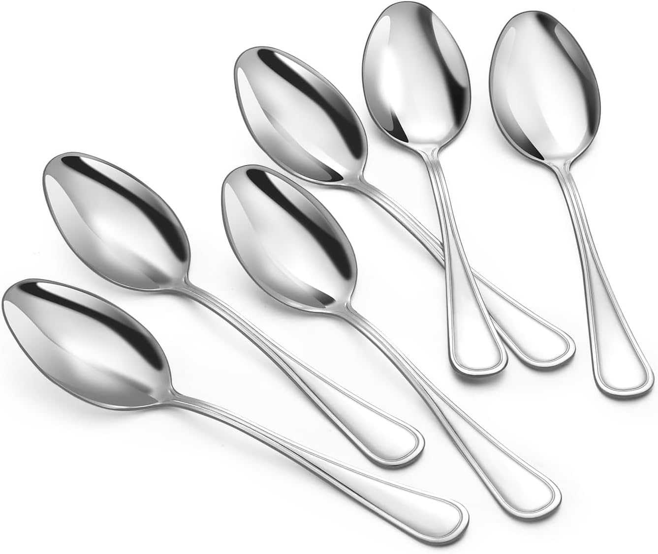 BEWOS 24-Piece Stainless Steel Spoon Set - Smooth & Tough Teaspoons (5. ...