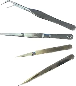 Amazon.com: Four Piece Tweezer Set Made in the USA (TW-4PC) : Tools ...