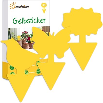 Beshine Gelbsticker, 30 Stück Gelbtafeln Trauermücken Bekämpfen ...
