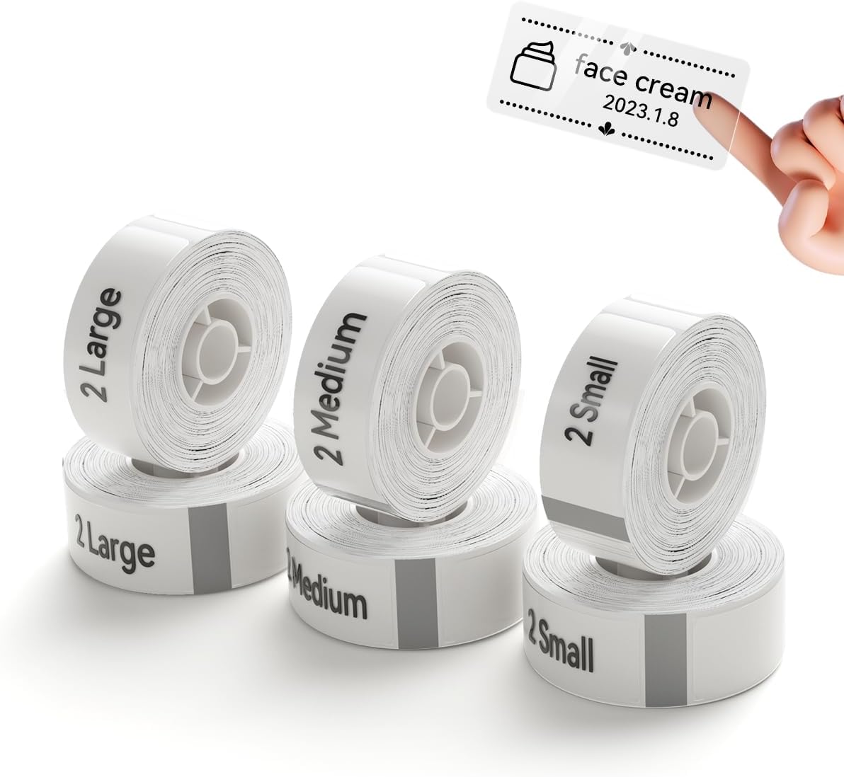 Amazon.com : NIIMBOT D11 Label Maker Tape 6Rolls Transparent Label ...