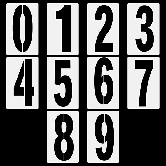 Amazon.com : Number Stencils 4 Inch Set 72 PCS Number Stencils for ...