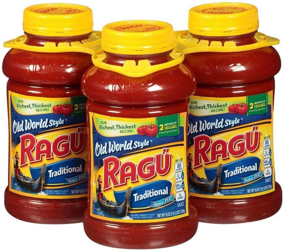 Amazon.com : Ragu Traditional Spaghetti Sauce, 2.81 Pound (Pack of 3 ...