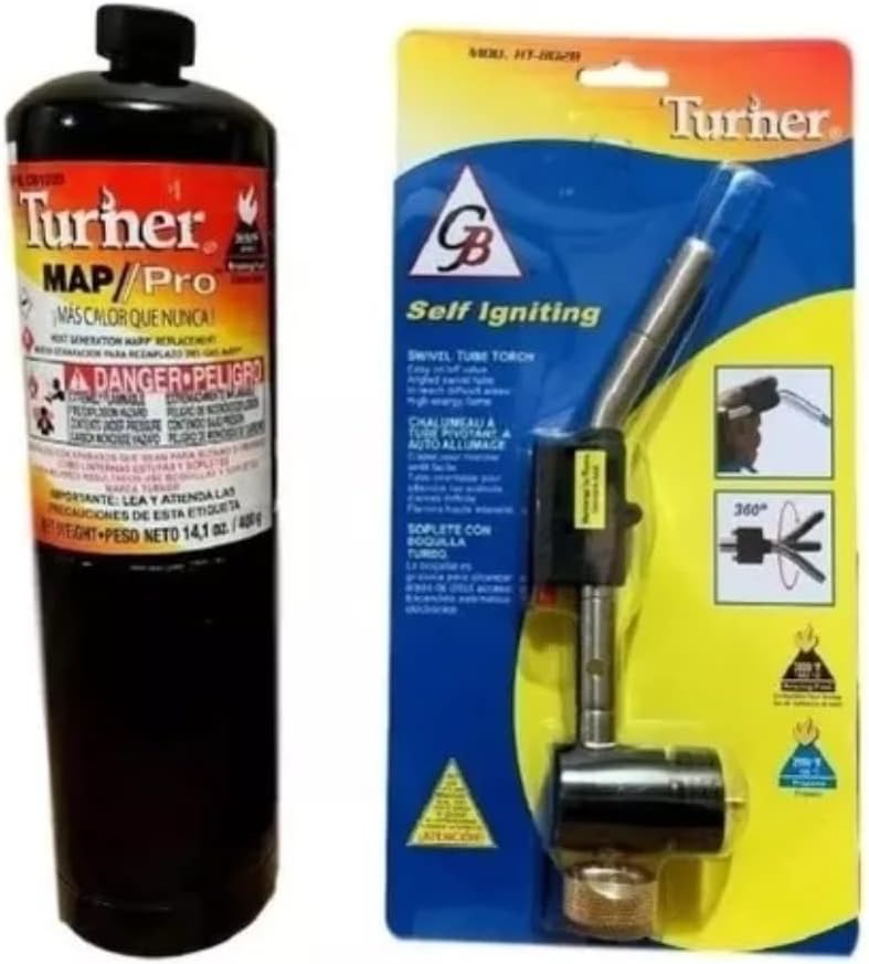 Kit Soplete Con Boquilla Y Gas Turner Para Soldar Refrig. : Amazon.com ...