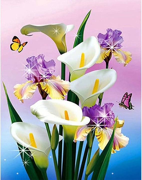DCIDBEI 5D Diamond Painting Fiore 40x50 cm Diamond Painting Fiori di ...