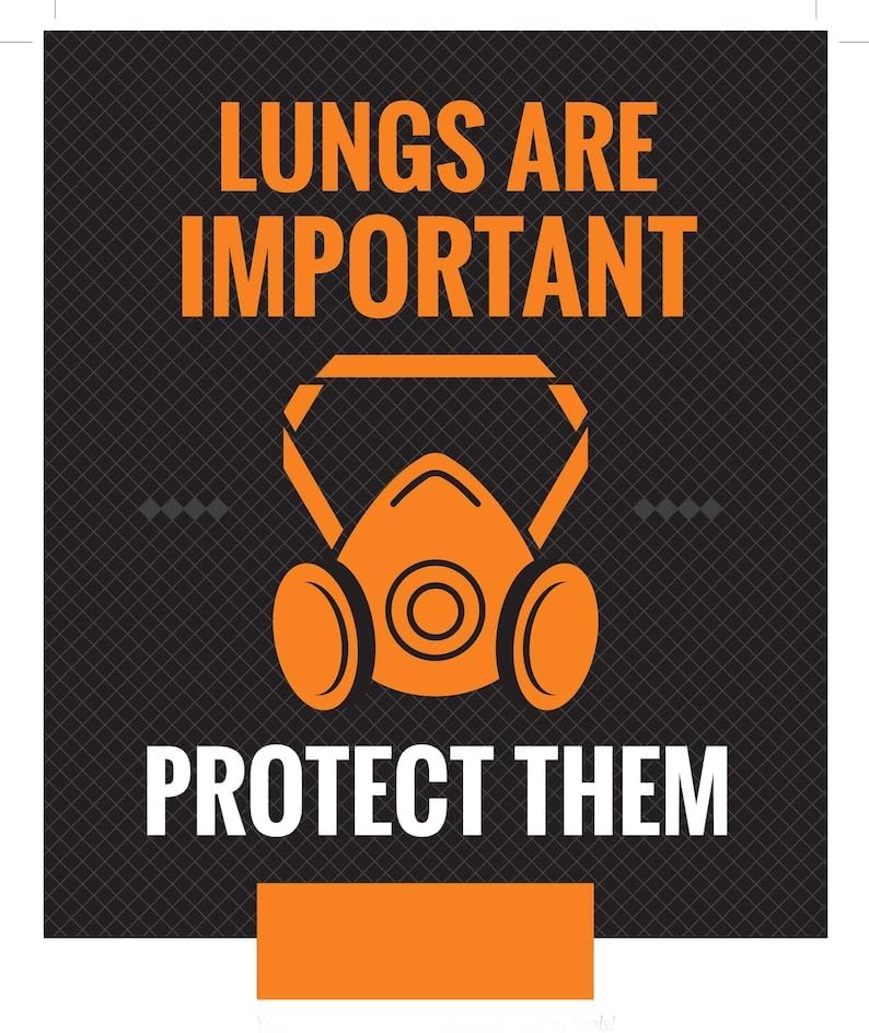 PVC Waterproof Sticker |Lungs are Important Protect Them, |Size: 320mm ...