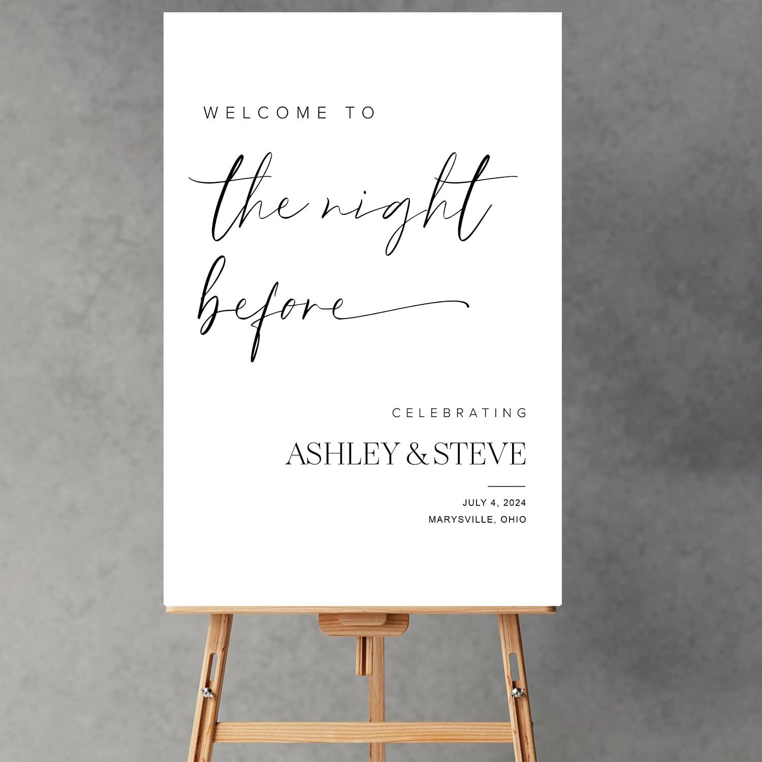 Amazon.com: Minimalist Rehearsal Dinner Sign, Rehearsal Dinner Signs ...