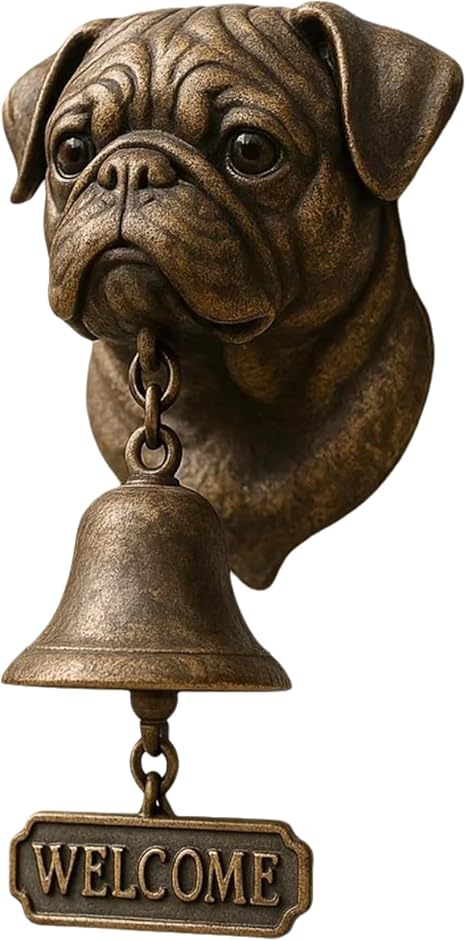 Amazon.com: Pug Welcome Doorbell, Pug Head Shape Decoration Hanging ...